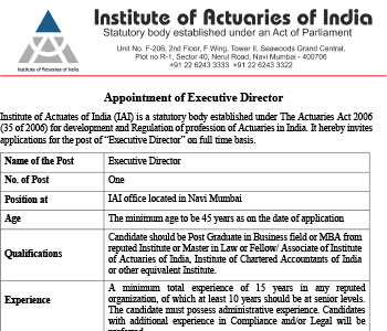 Magazine of the Institute of Actuaries of India