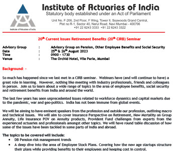 Magazine of the Institute of Actuaries of India