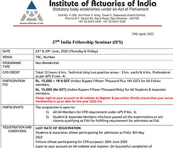 Magazine of the Institute of Actuaries of India