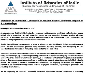Magazine of the Institute of Actuaries of India